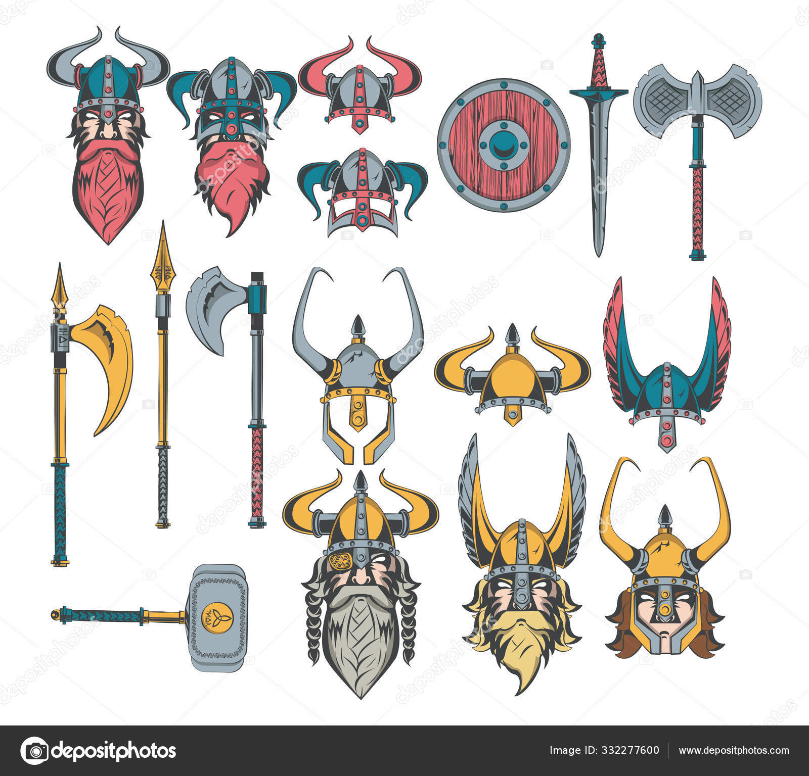 Viking Weapons Drawings