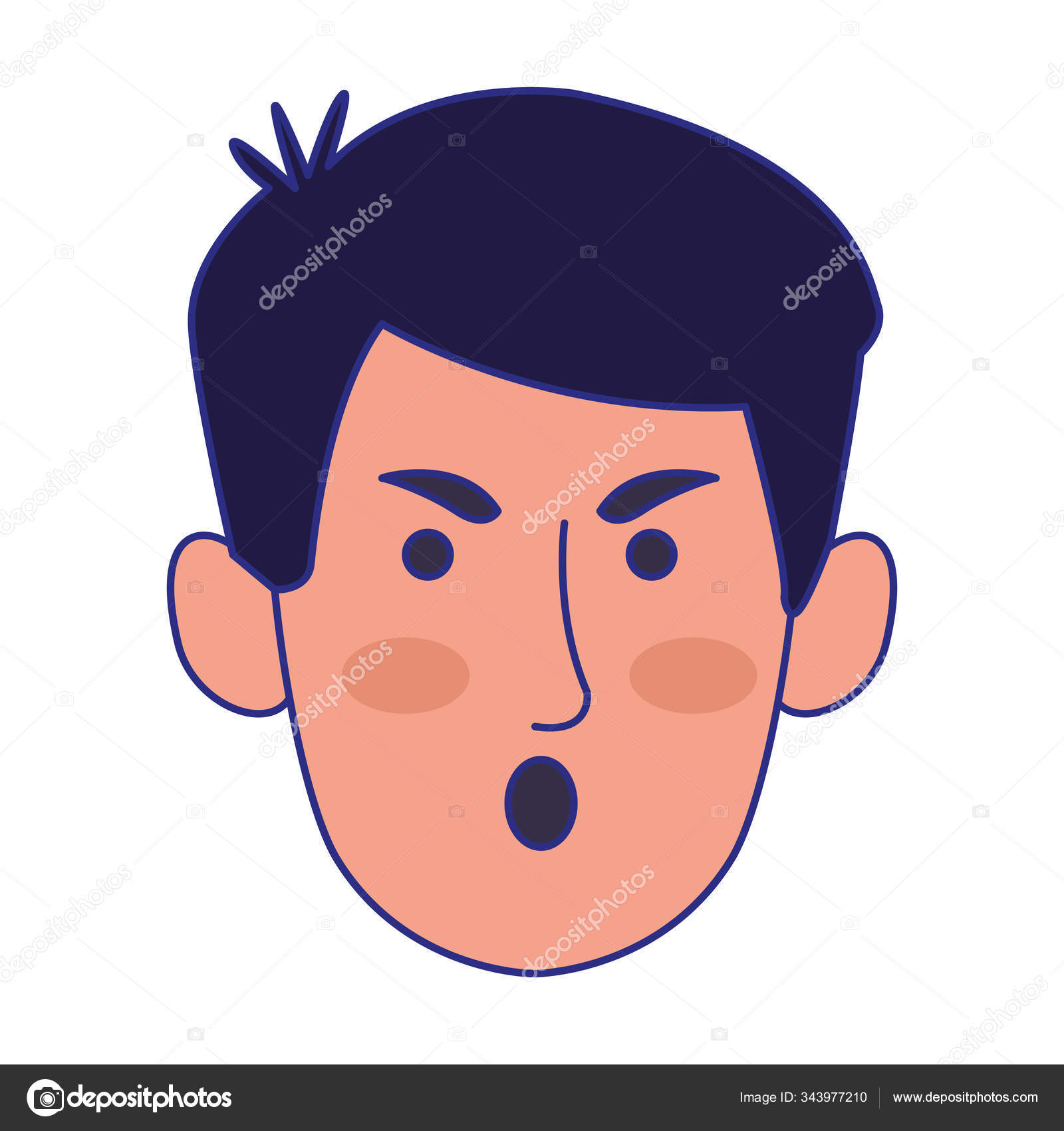 Cartoon man angry icon, colorful design Stock Vector by ©jemastock ...