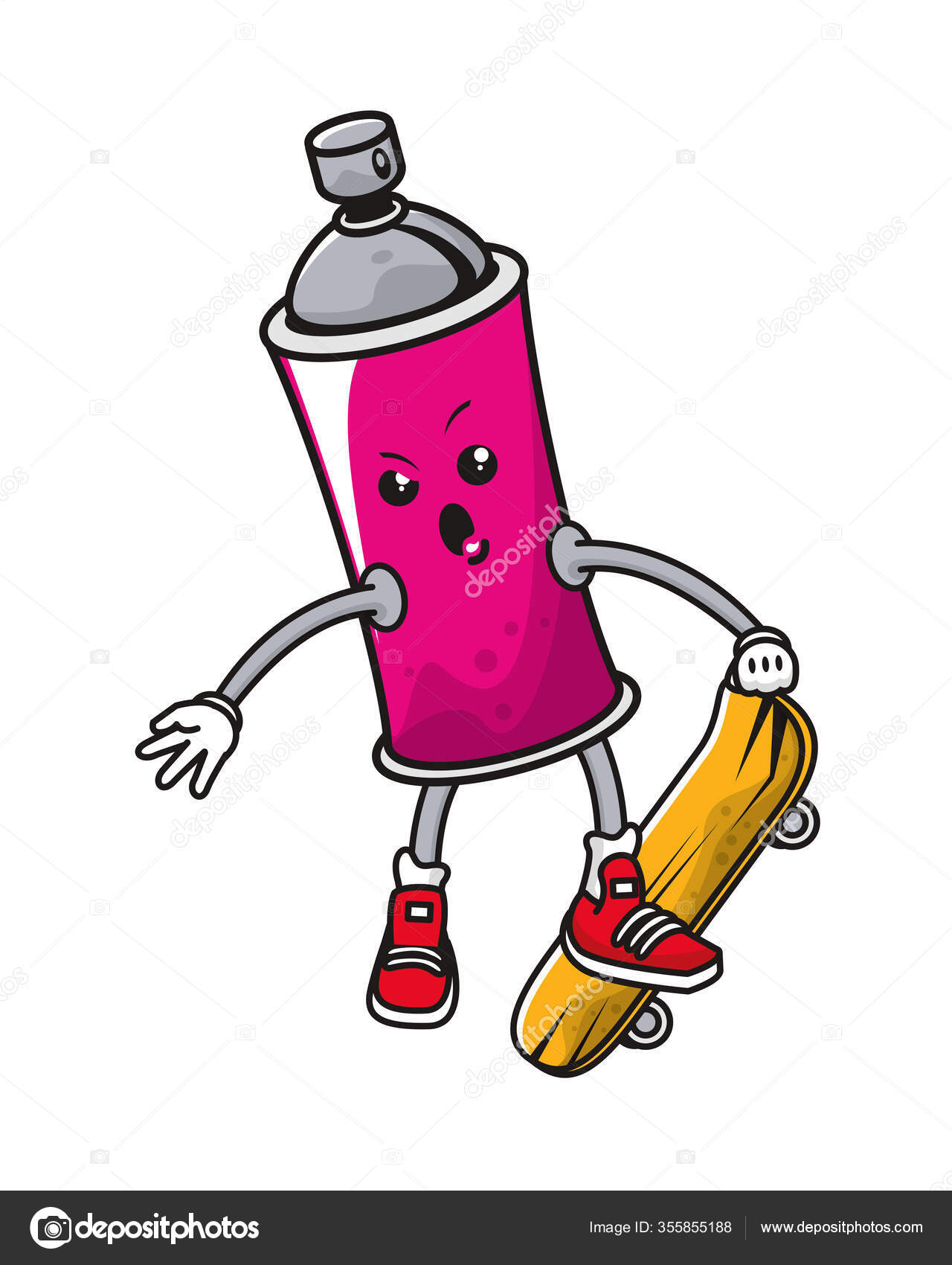 Spray Can Cartoon Characters