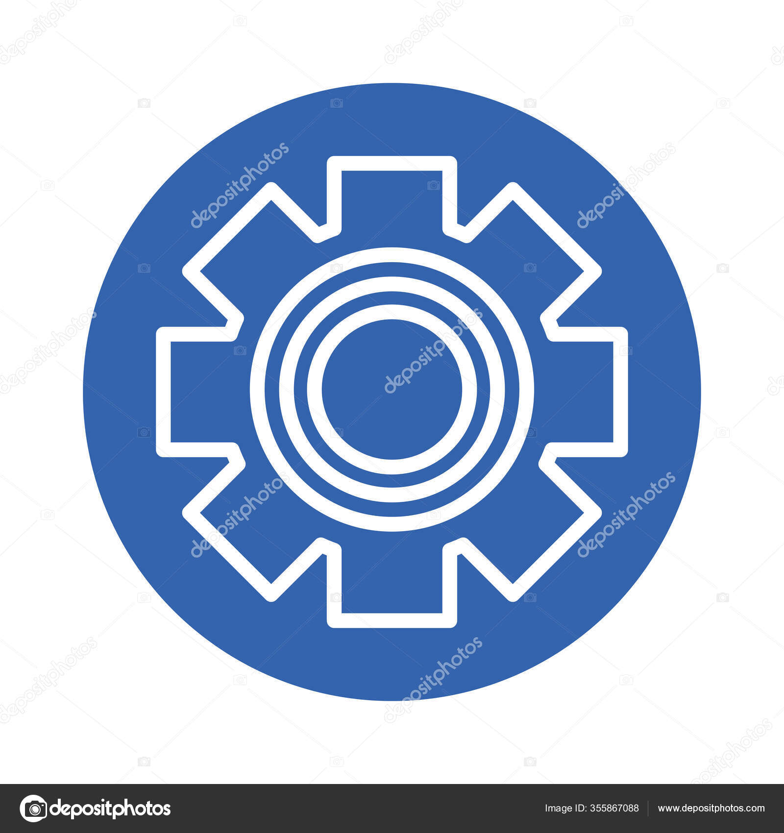 Gear settings setup block style icon Stock Vector Image by ©jemastock ...