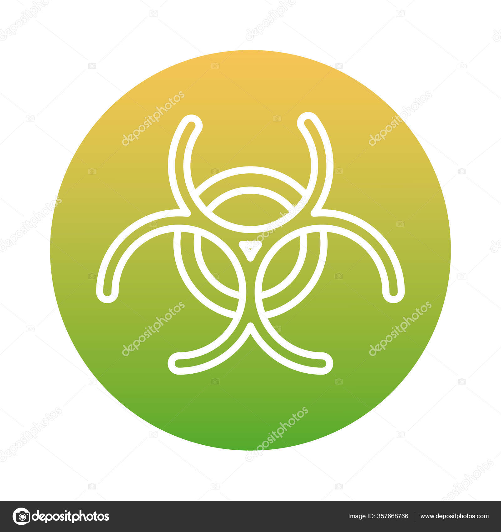 Biohazard signal caution block style icon Stock Vector Image by ...