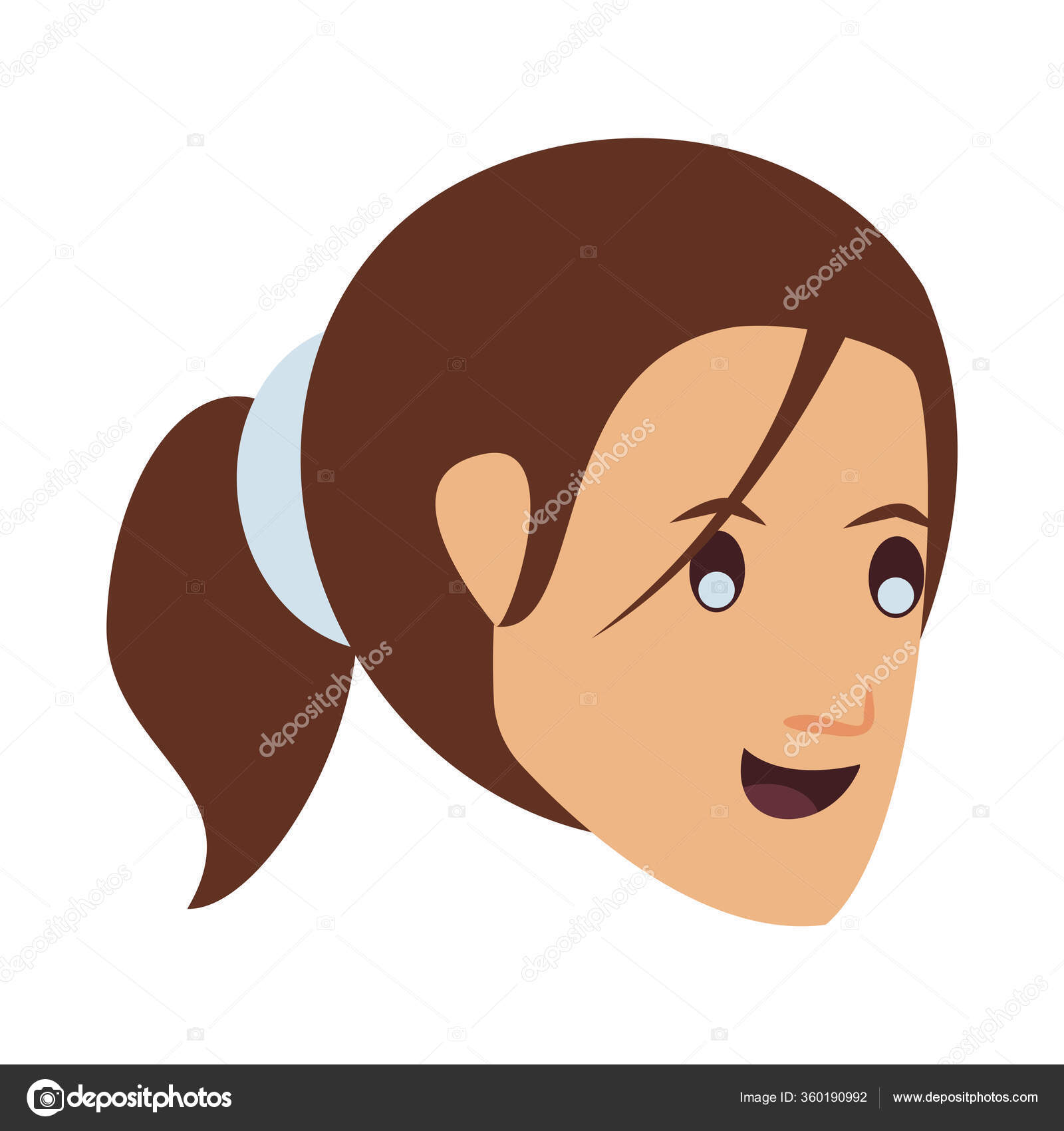 Beautiful young woman head avatar character Stock Vector by ©jemastock ...