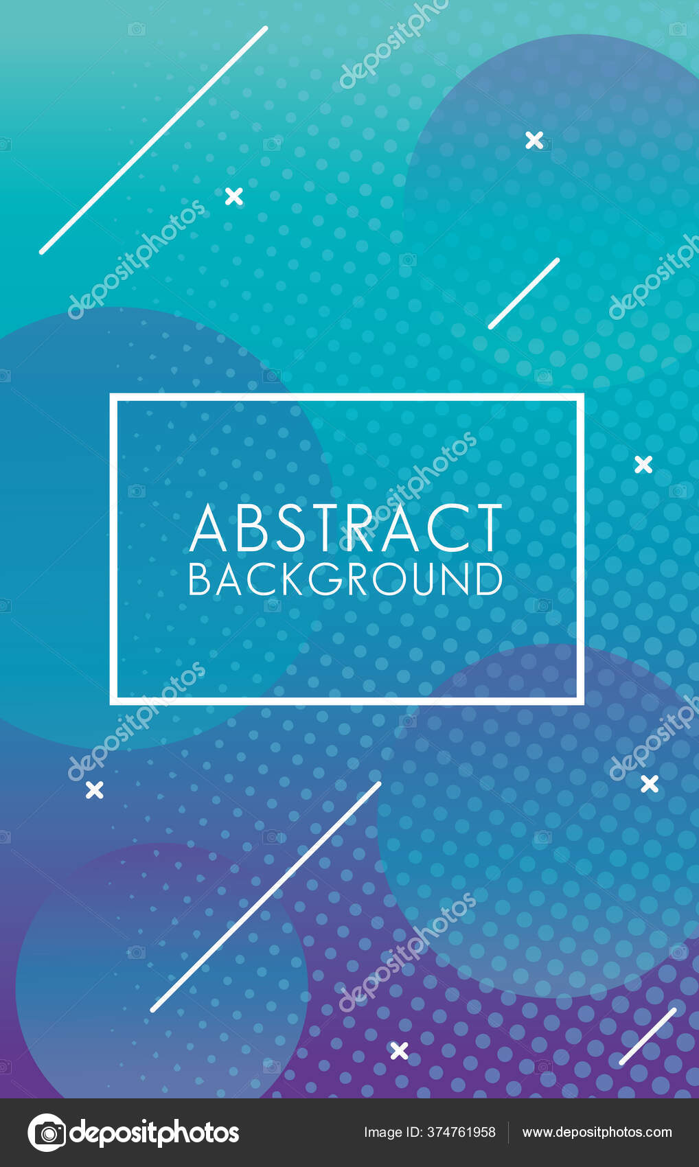 Rectangle frame in colorful abstract background Stock Vector by ...