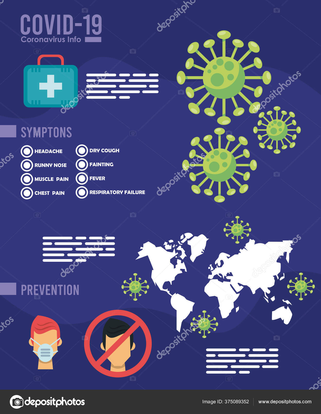 Corona virus infographic with particles icons Stock Vector Image by ...