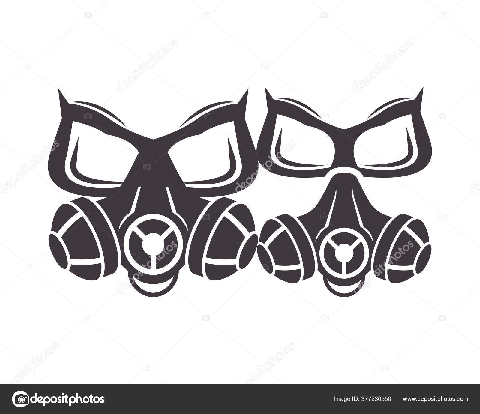 Pair of biosafety gas masks icon Stock Vector Image by ©jemastock ...