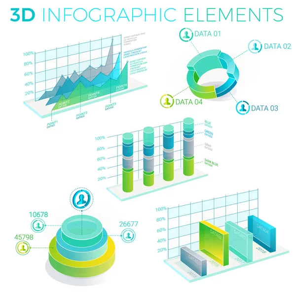 Business elements of infographic, set of statistical data, pie charts ...