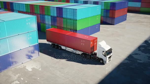 Loading containers at the port Stock Vector by ©scusi0-9 23560195
