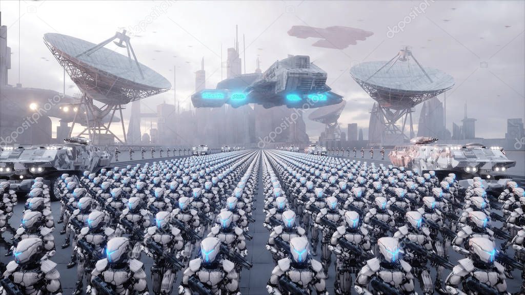 invasi n de robots militares. Dram tico apocalipsis concepto super ...