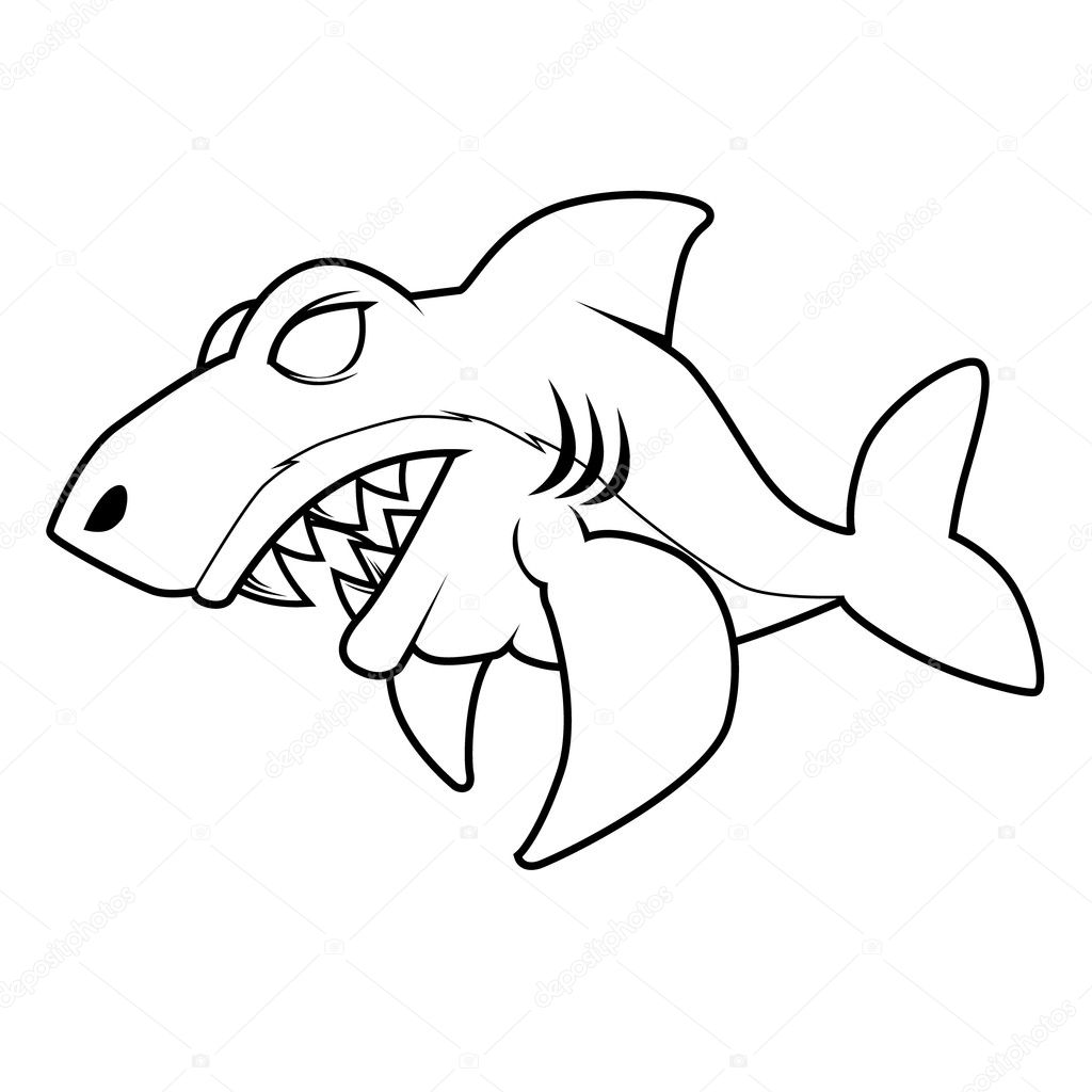 Angry Shark Drawing
