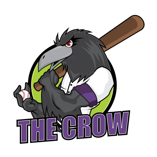 Baseball Mascots - Badass Crow — Stock Vector © vable #132951984
