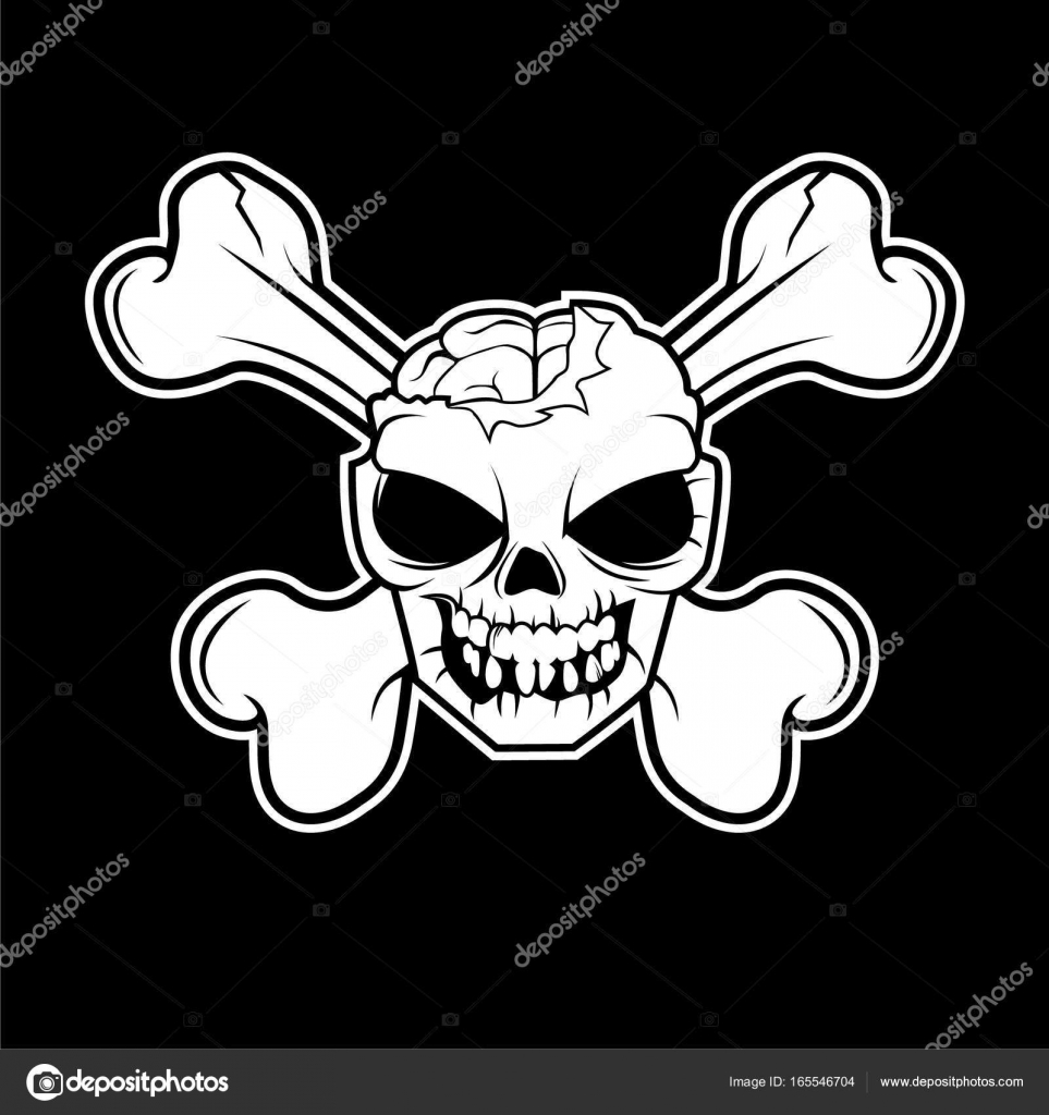 Undead and Crossbones Symbol Vector Stock Vector by ©vable 165546704