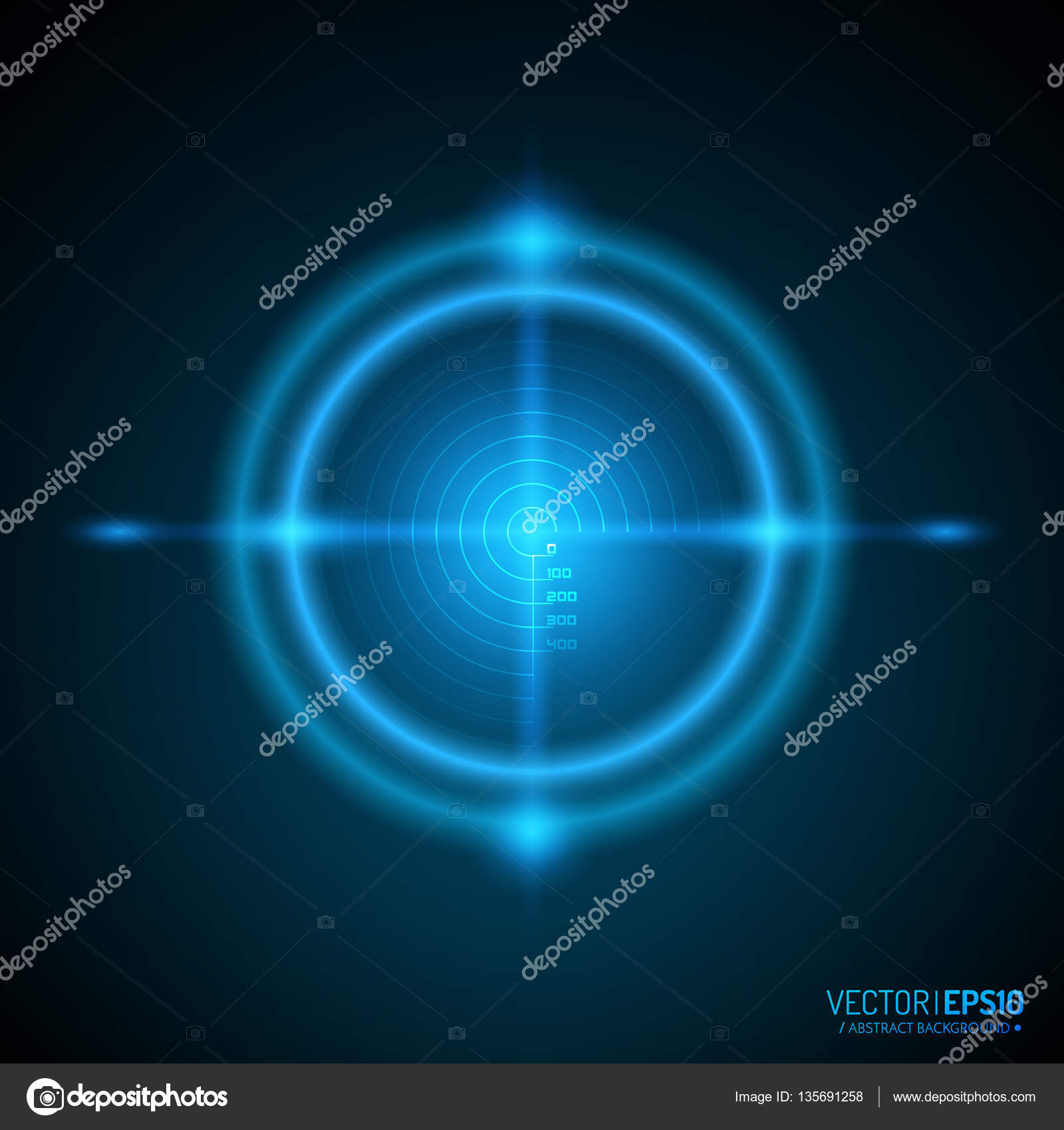 Neon Target isolated. Game Interface Element. Vector Stock Vector Image ...
