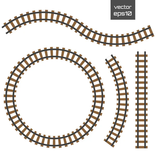 Rails set Isolated. Vector railways on transparent background. Stock Vector Image by ©Ket4up ...