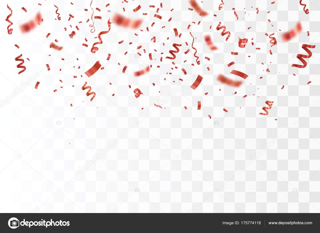 Red confetti isolated. Festive vector background Stock Vector by ...
