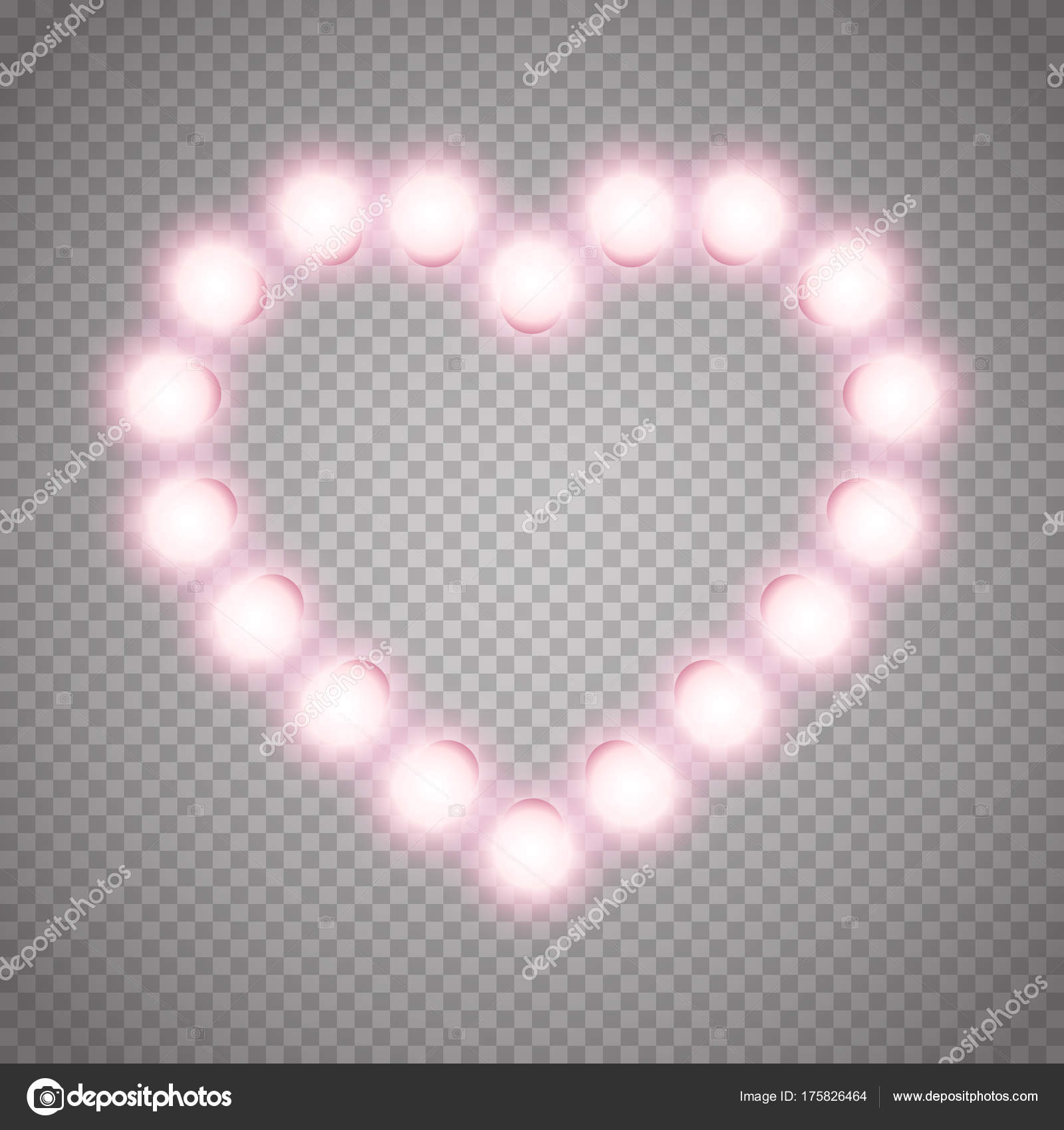 Glow heart isolated on transparent background. Vector Stock Vector ...