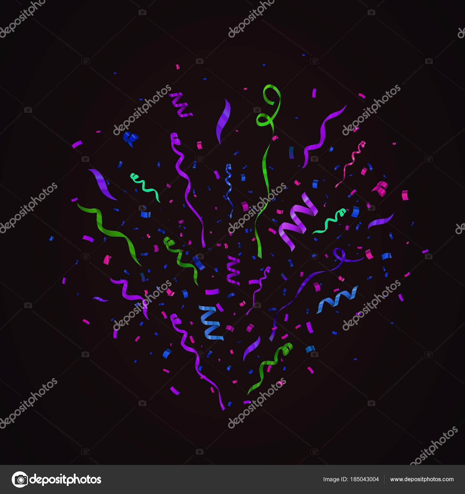 Magic circle isolated on black backgroun. Vector glow ring. Stock ...