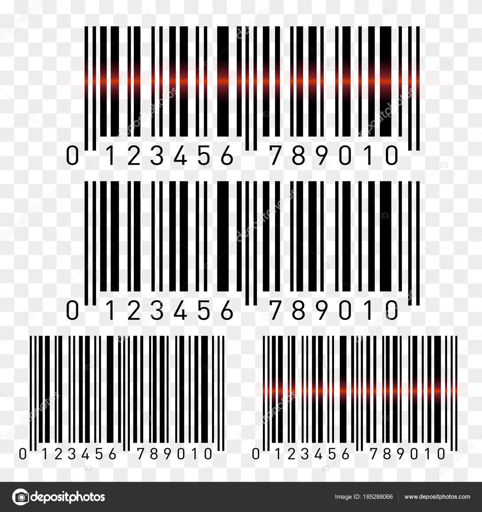 Strichcodes isoliert auf transparentem Hintergrund. Vektor Stock ...
