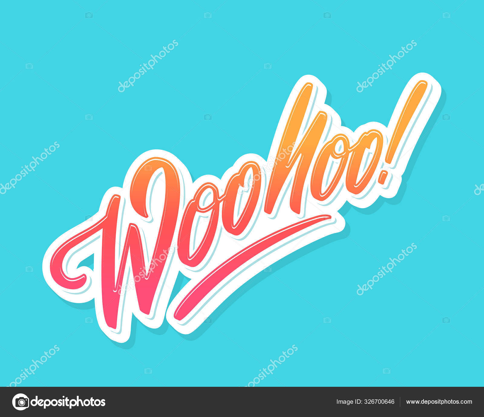 Woohoo. Vector lettering. Stock Vector Image by ©alexgorka #326700646