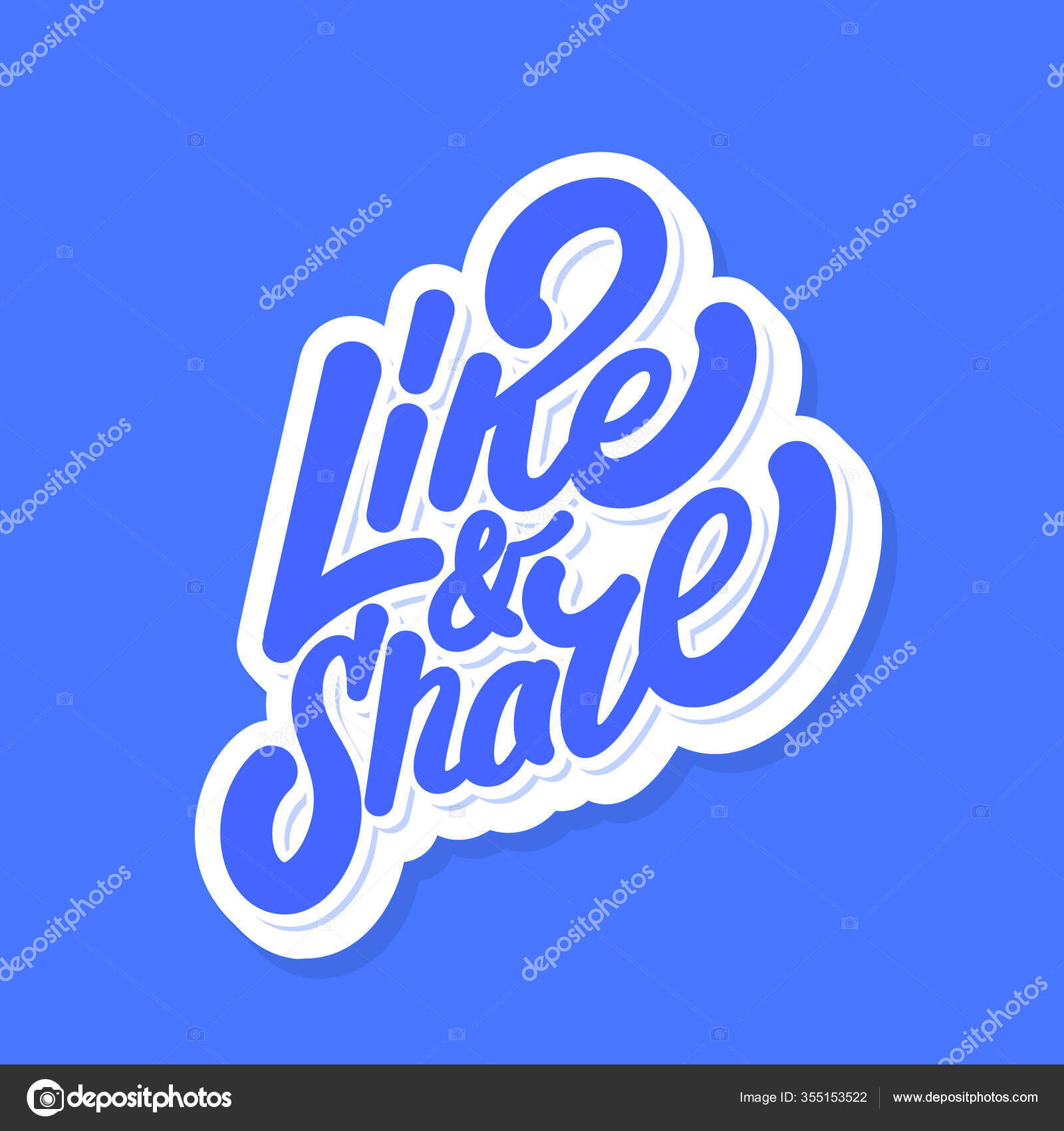 Like and Share. Vector banner. Stock Vector Image by ©alexgorka #355153522