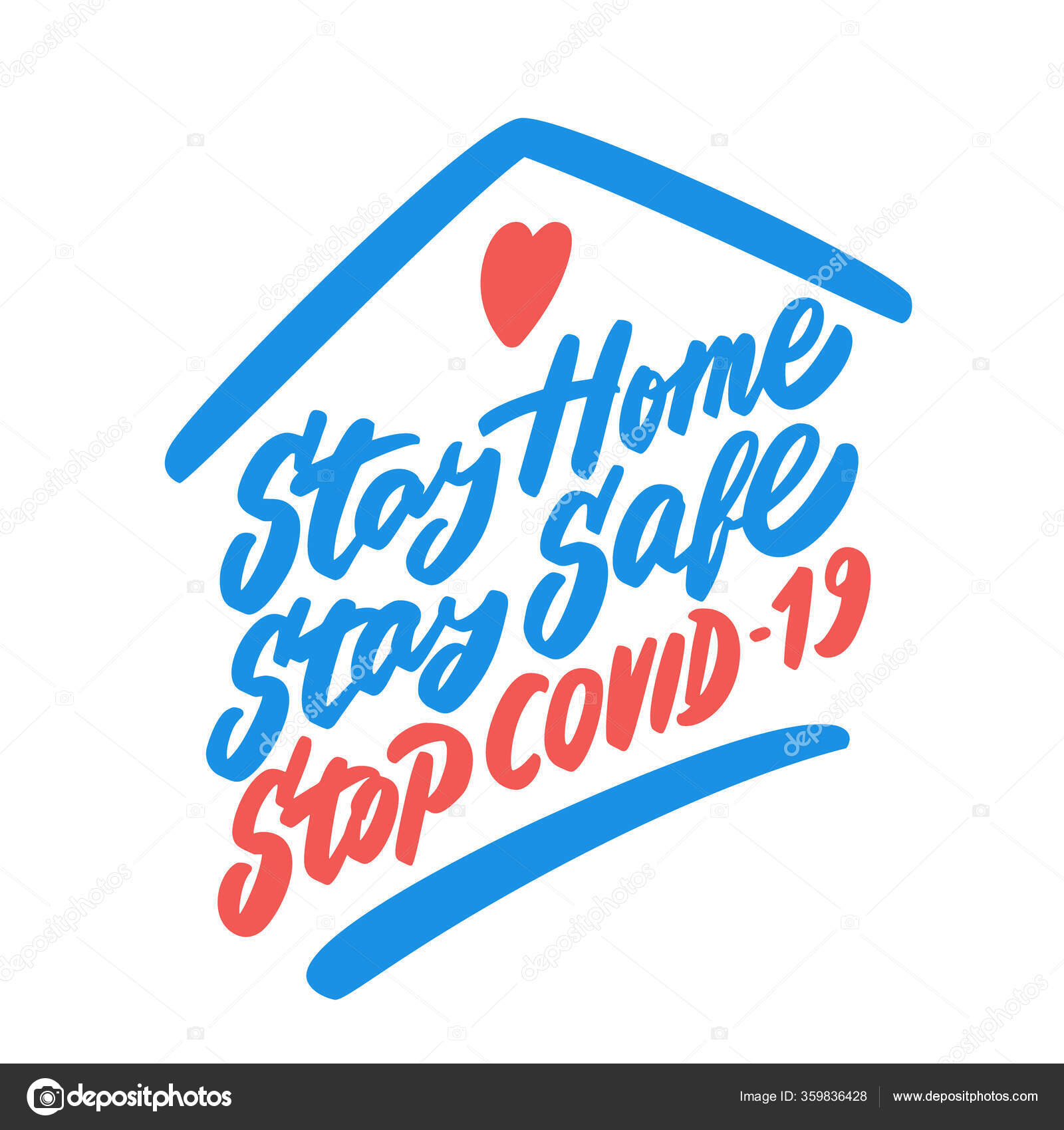 Stay home. Stay safe. Stop COVID-19. Stock Vector by ©alexgorka 359836428