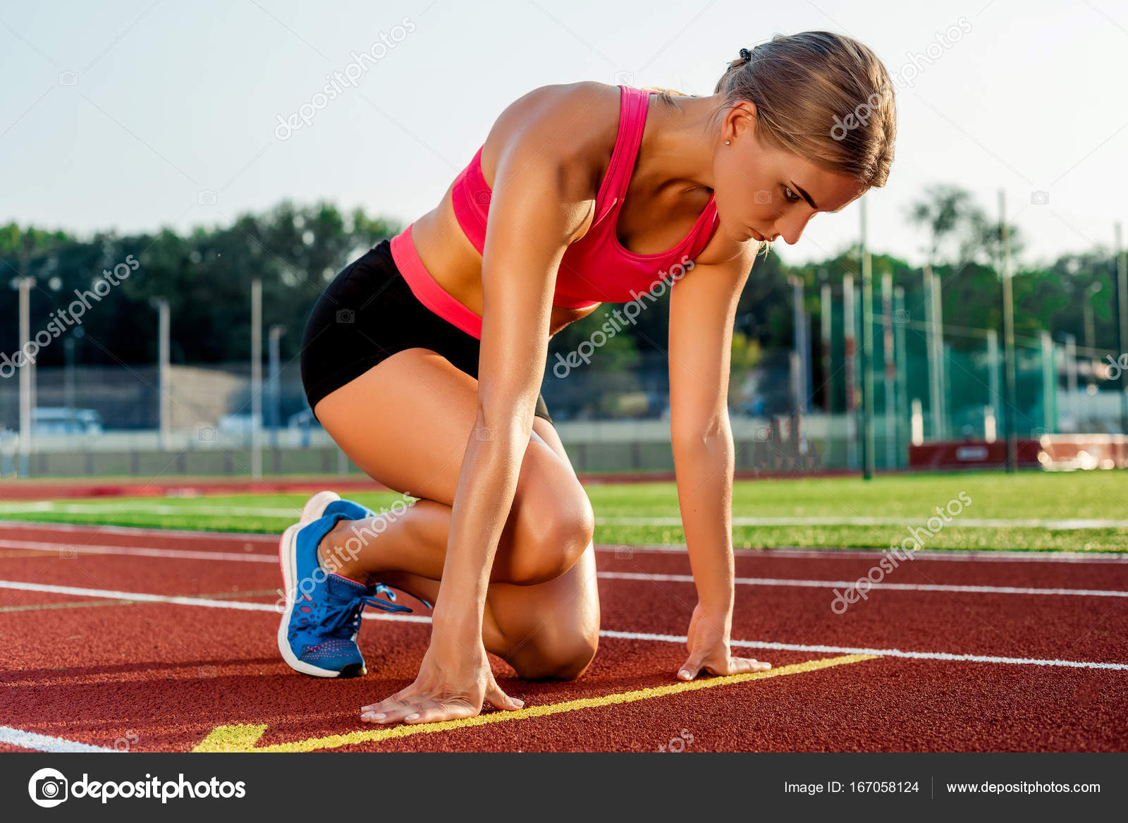 Sprint Start Position Cartoon