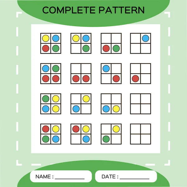Preschool pattern worksheet | Complete Repeating Patterns Worksheet ...