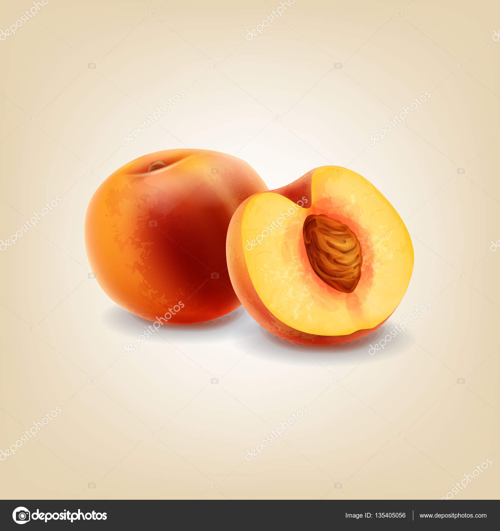 Peach color icon Stock Vector Image by ©mollicart #135405056