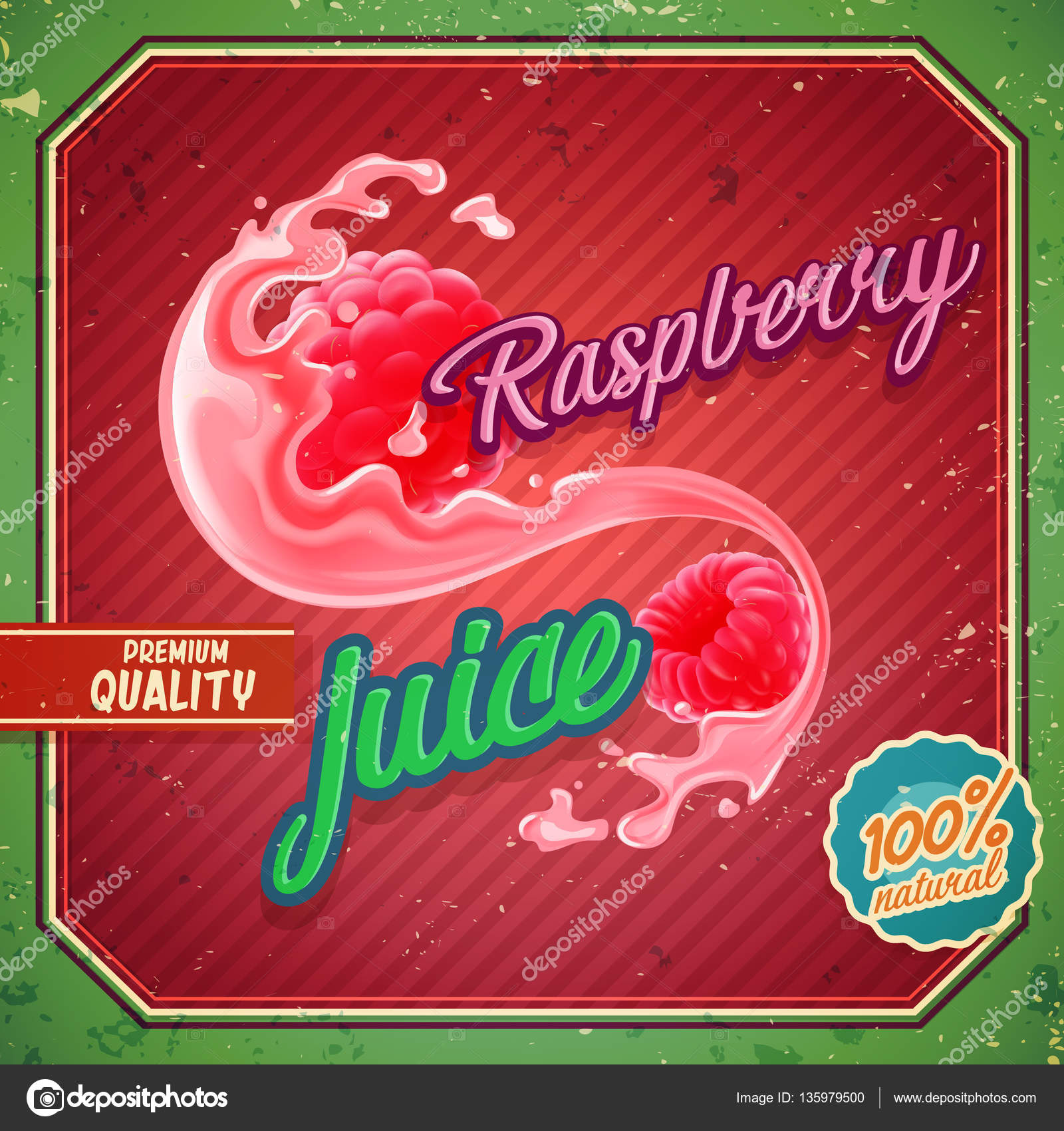Raspberry juice banner Stock Vector by ©mollicart 135979500