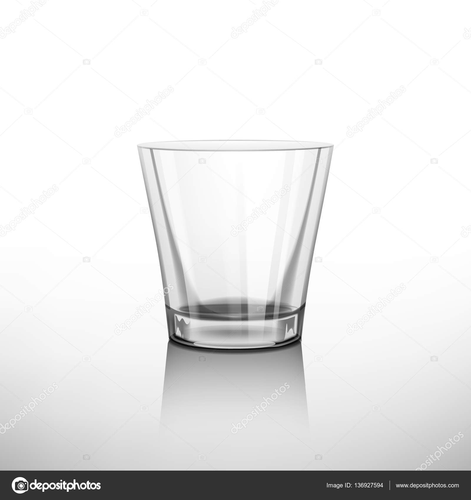 Realistic empty glass — Stock Vector © mollicart #136927594