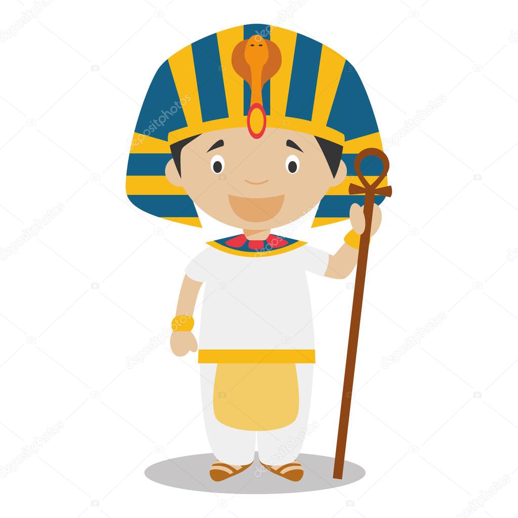 Personaje de Egipto vestido de la manera tradicional como un faraón del ...