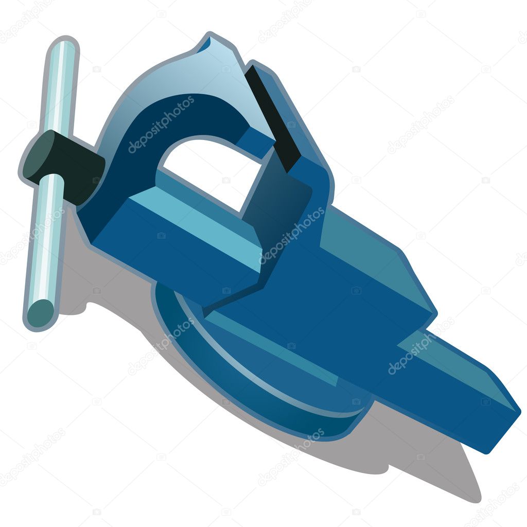 Blue vise on a white background. Vector Stock Vector Image by ©Anton ...