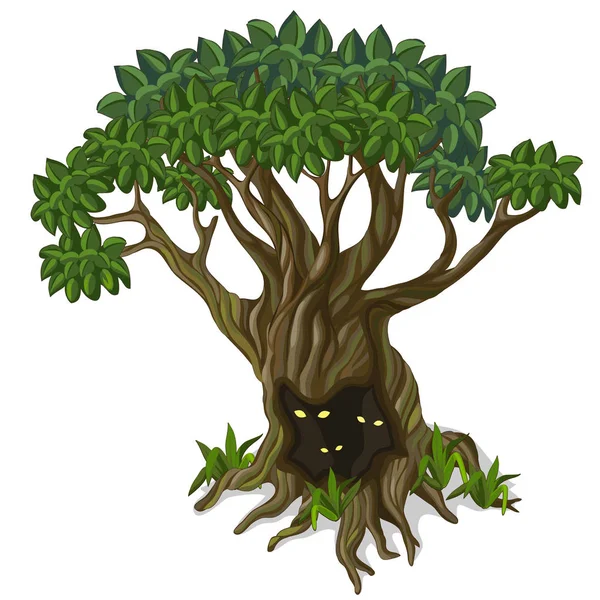 Big magic tree with energy veins. Vector cartoon Stock Vector Image by ...