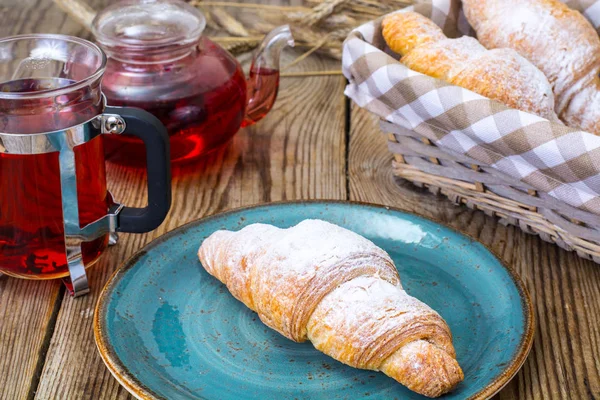 Croissants and afternoon tea Stock Photos, Royalty Free Croissants and ...