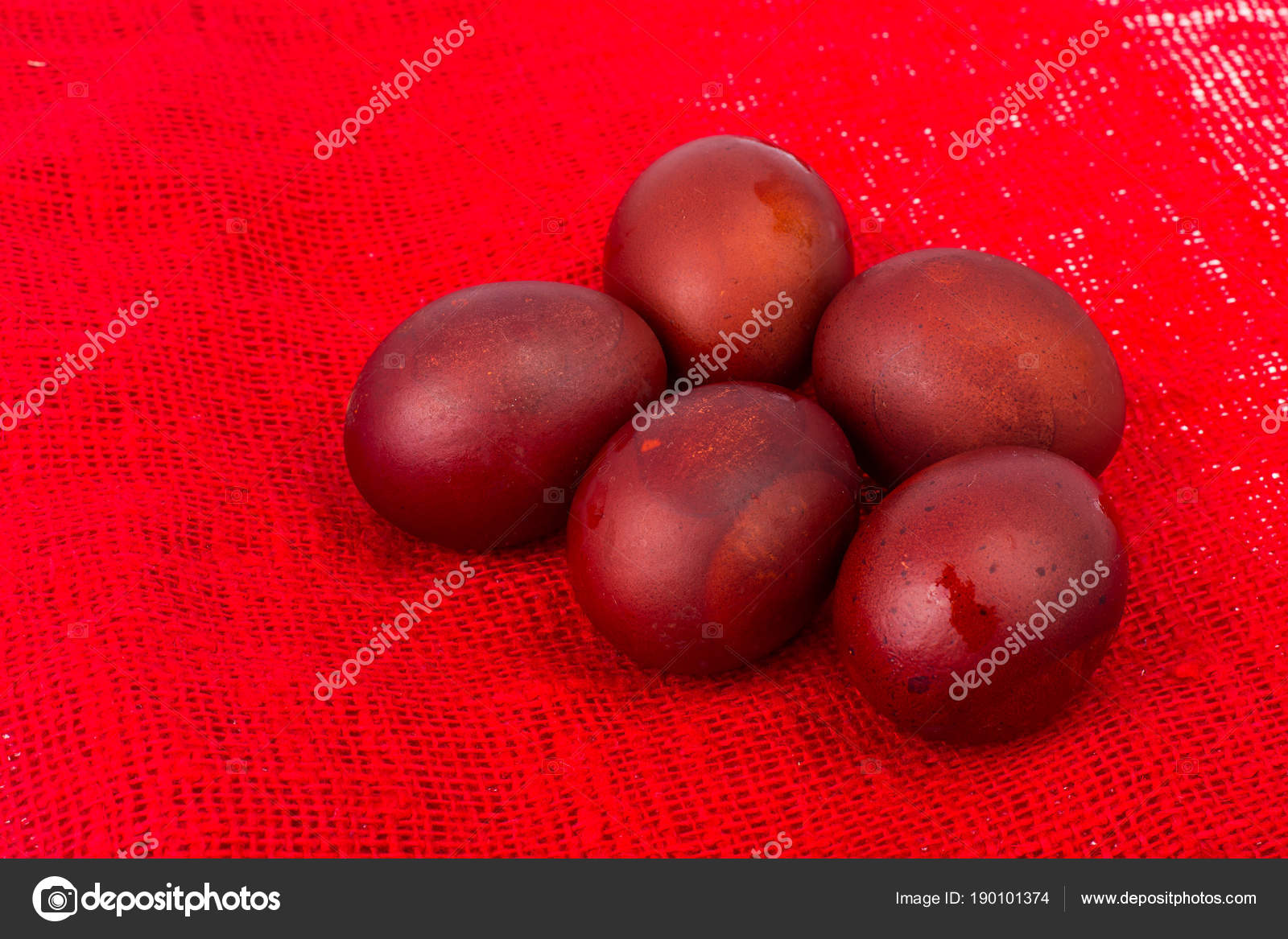 Red painted eggs as symbol of the holiday of Easter — Stock Photo ...
