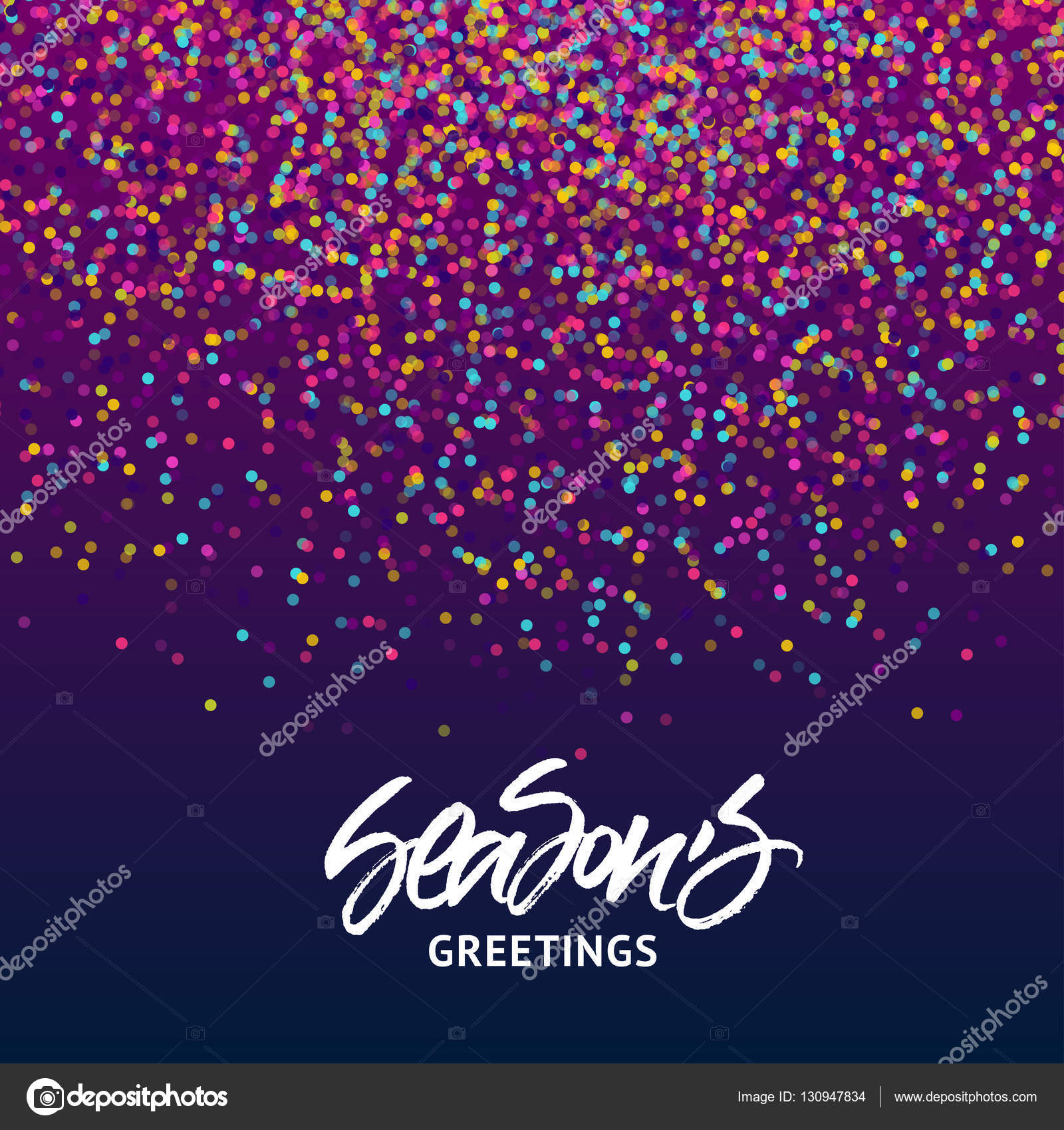 Season's Greetings Christmas and New Year greeting card — Stock Vector ...