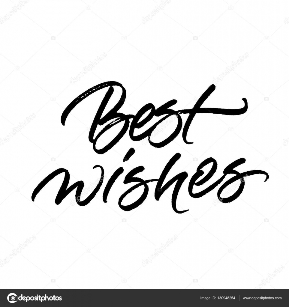 Best wishes brush calligraphy — Stock Vector © ugina #130948254