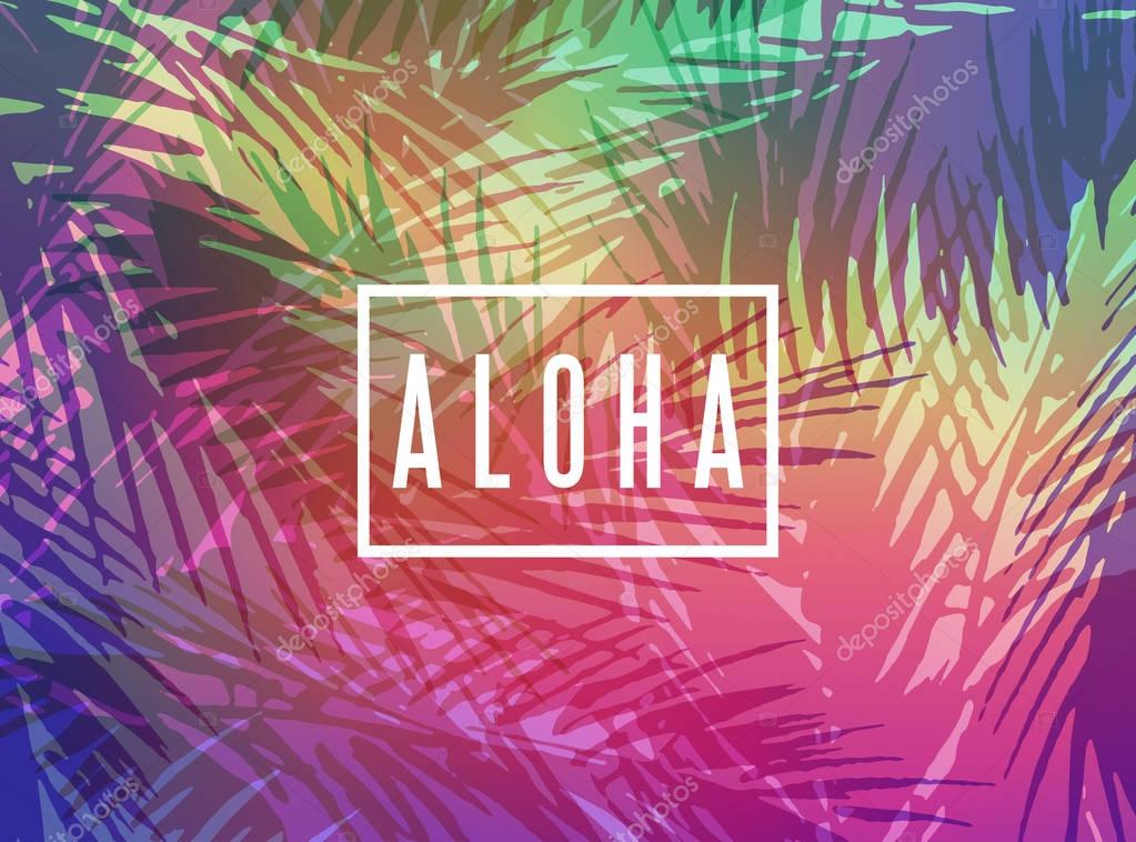 Aloha Hawaii greeting card — Stock Vector © ugina #143999801