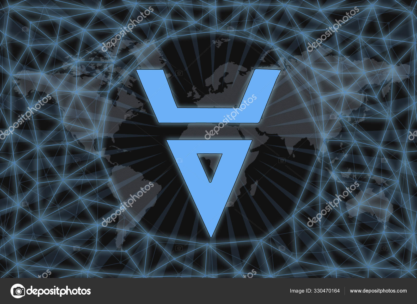 Gold coin Cryptocurrency gram, ton, Round on a dark background Stock ...