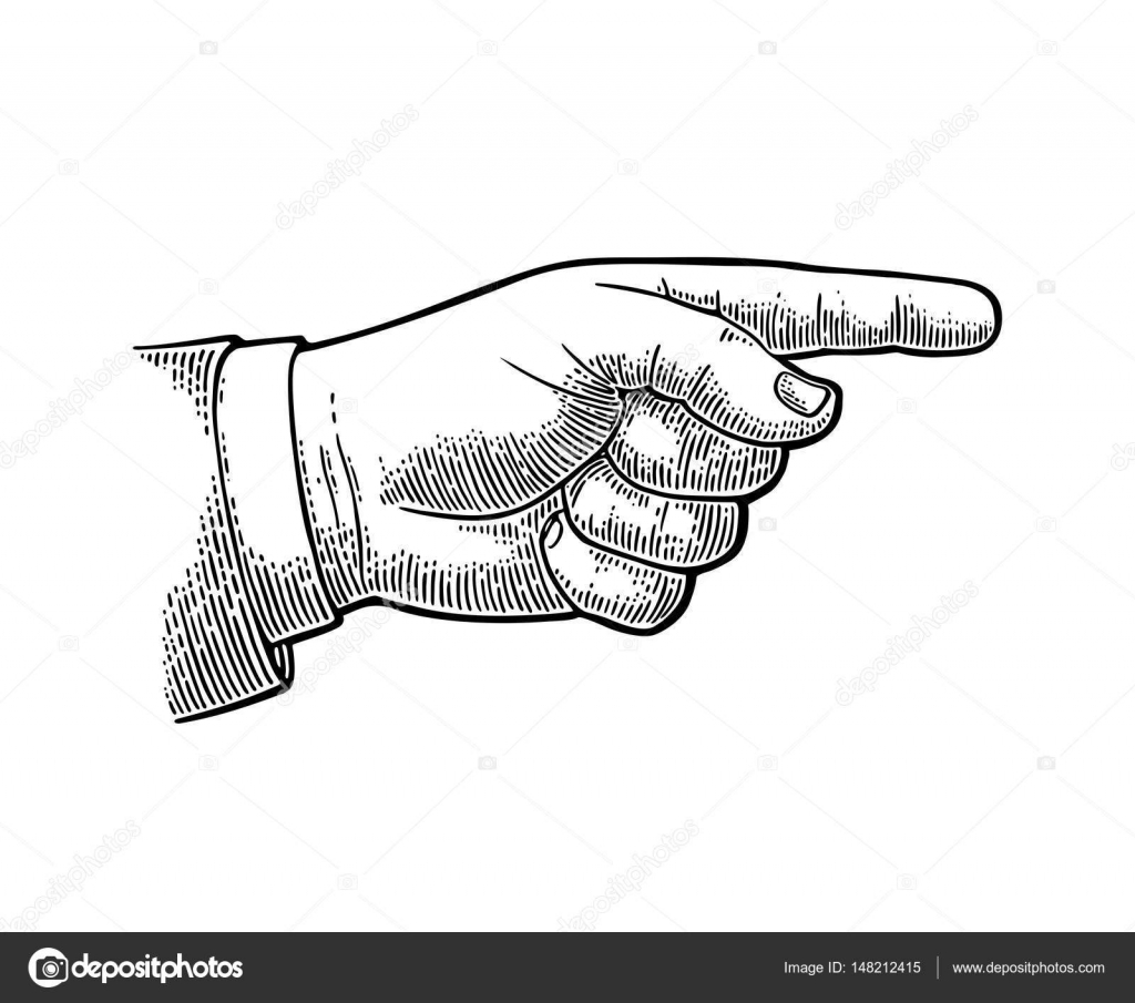 Pointing finger. Hand sign for web, poster, info graphic Stock Vector ...