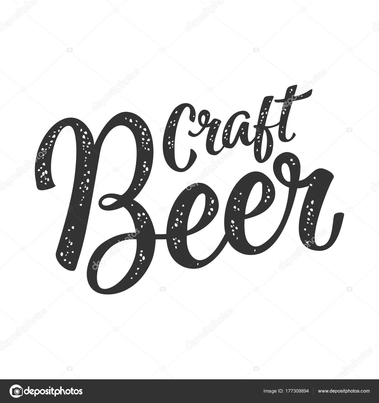 Craft Beer lettering for poster and logotype. Vector vintage ...
