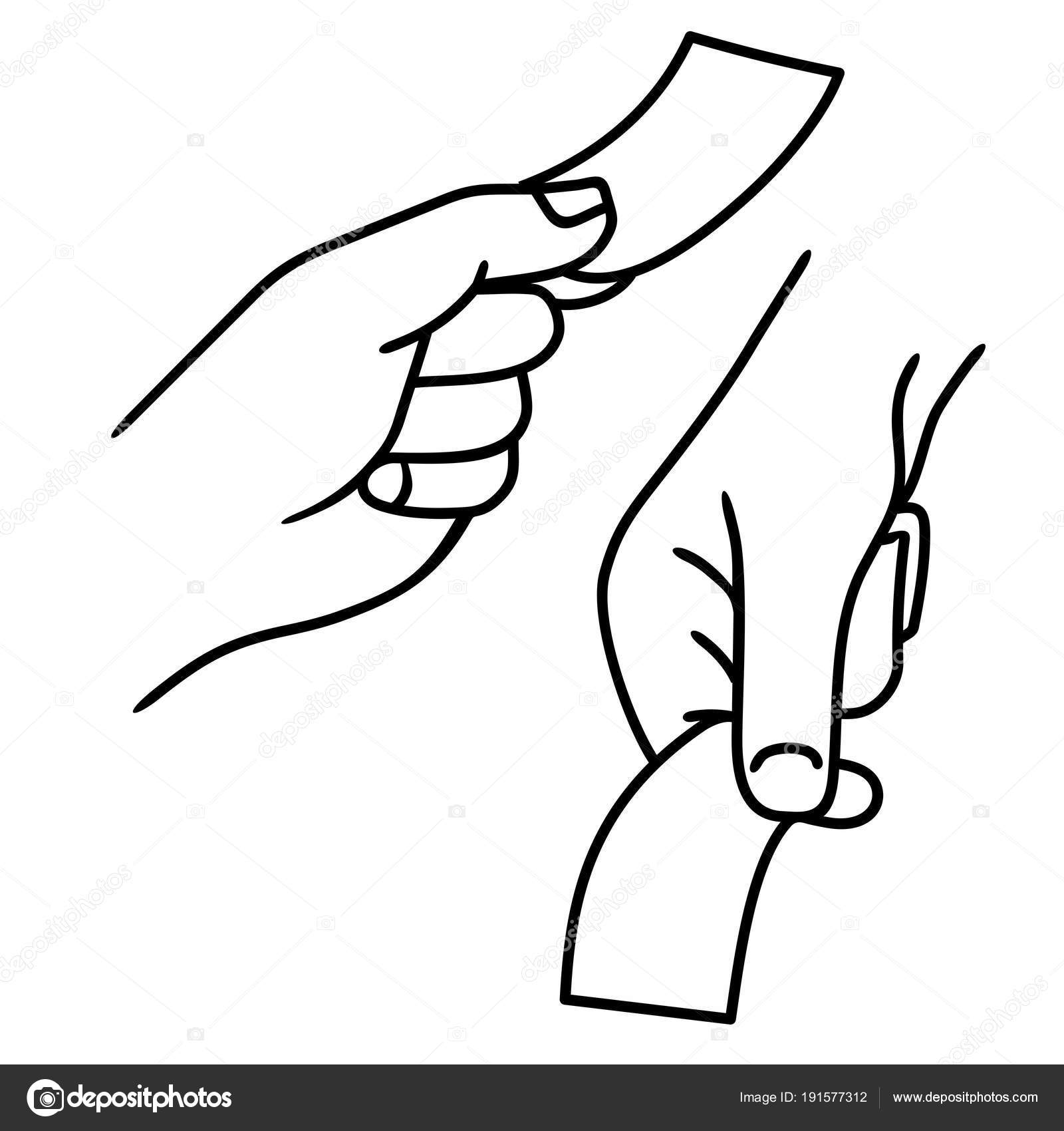 Man and woman pulling sheet. Vector illustration on white background ...