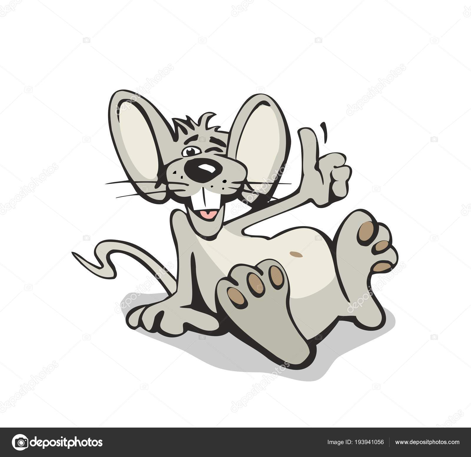 Mouse lay down and shows his hand Like Stock Vector Image by ...