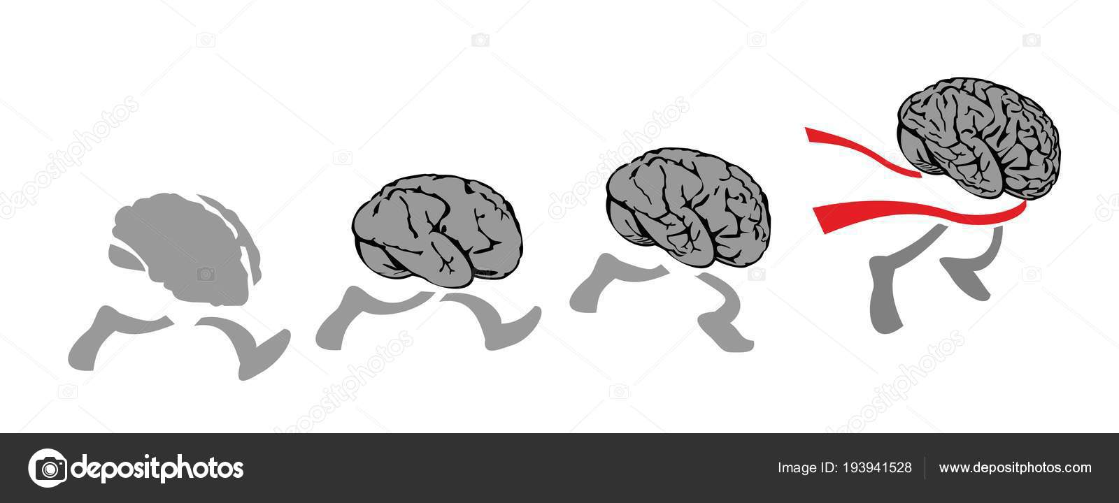 Brains run, the smartest - the fastest. People brain following the ...