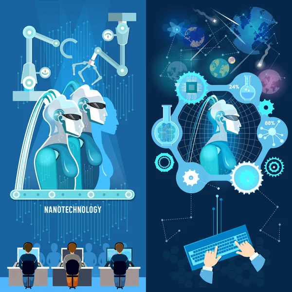 Artificial Intelligence banner creation of robots future — Stock Vector ... Artificial Intelligence banner creation of robots future — Stock Vector ...