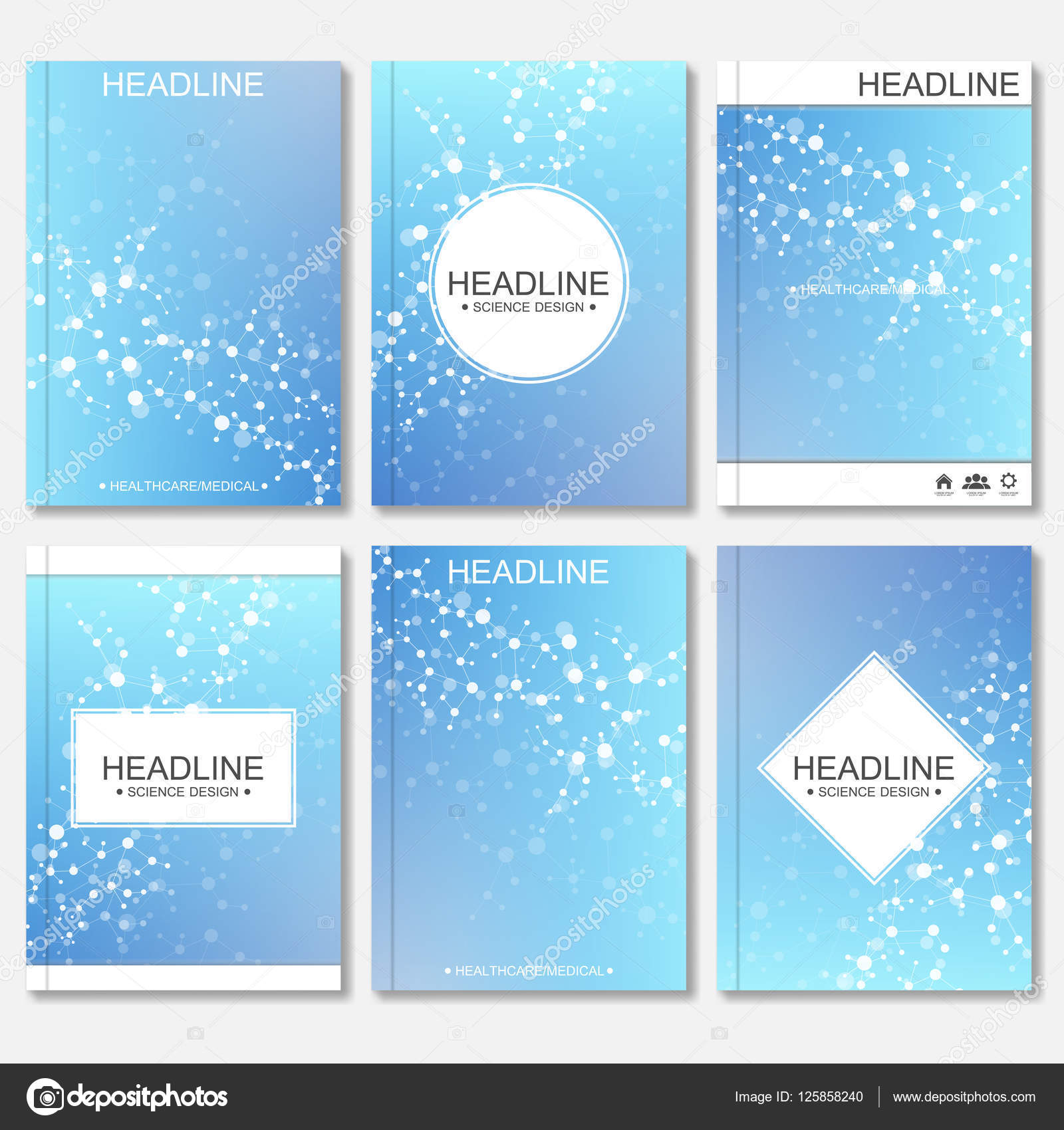 Science vector background. Modern vector templates for brochure, flyer ...