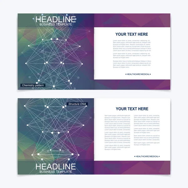 Scientific templates square brochure, magazine, leaflet , flyer, cover ...