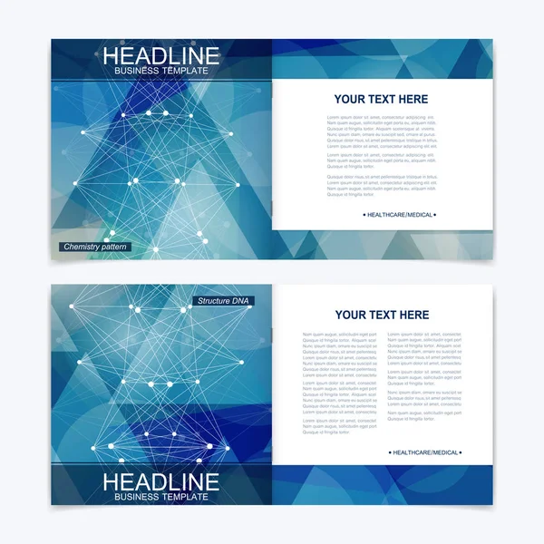 Scientific templates square brochure, magazine, leaflet , flyer, cover ...