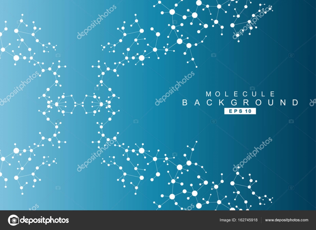 Structure molecule and communication. Dna, atom, neurons. Scientific ...