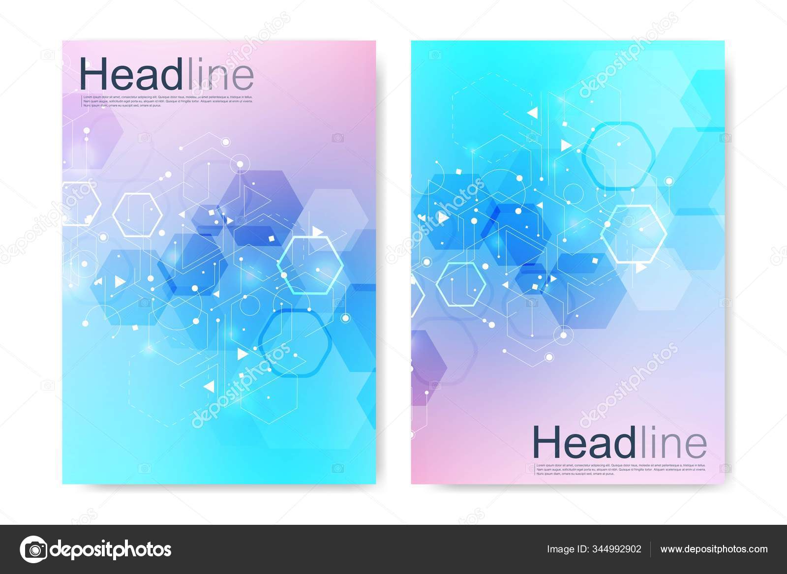 Vector templates for brochure magazine leaflet flyer cover booklet ...