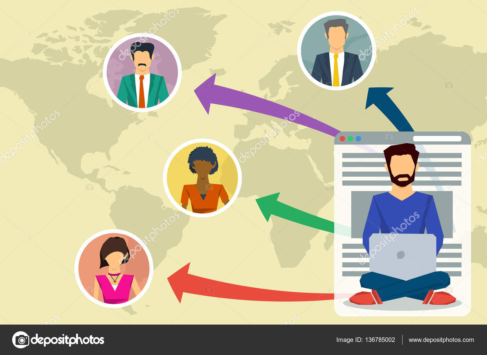 Concept Modern Blogging in World Stock Vector Image by ©SergeyVasutin ...